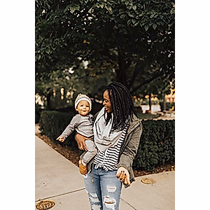 First and ONLY Multi-Use Nursing Cover You Don't Need to Hold Up to See in Breathable with 360 Coverage, Breastfeeding Scarf, Canopy, Car Seat Cover, Poncho (Latte Stone Grey) infineni by nenikanopi