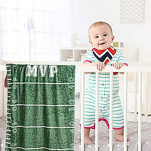 SUKOON Football Milestone Blanket for Baby Boy| Includes Frame and Bib | Large | 47"x40" | Personalized Monthly Baby Milestone Blanket for Newborn Baby Shower