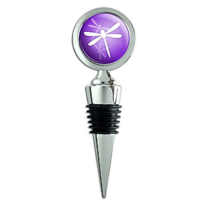 Purple Dragonfly Dragonflies Wine Bottle Stopper