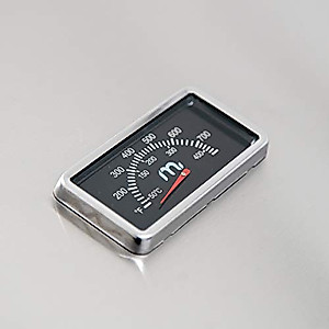 Megamaster 720-0864MA 2 Burner Propane Barbecue Gas Grill, for Camping, Outdoor Cooking, Patio, Garden Barbecue Grill, 28000 BTUs, with Foldable Side Table, Silver and Black