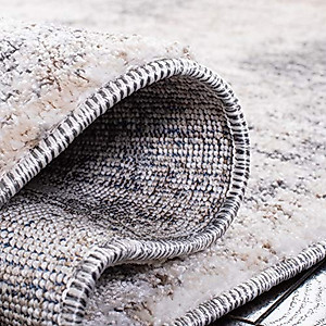 SAFAVIEH Aston Collection 9' x 12' Ivory/Grey ASN713A Modern Abstract Non-Shedding Living Room Bedroom Dining Home Office Area Rug