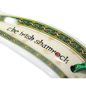 Irish Weave Ceramic Spoon Rest With Celtic And Shamrock Design, 230Mm X 75Mm