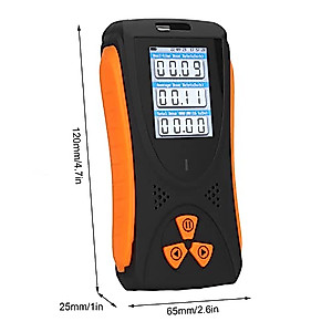 Nuclear Radiation Monitor, Wide Range Radiation Dose Counter High Sensitivity GM Counting Sound Light Alarm Real Time with Timing for Home Improvement