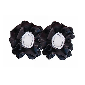 3 Pairs 3D Three-dimensional Ruffled Lace Cotton Socks,Cute Double Big Lace Dress Princess Socks for Girls (3Pairs-Black/White/Grey, 0-12 Months)