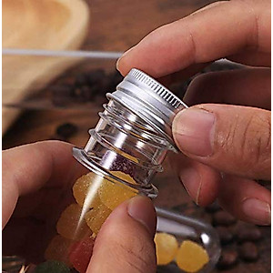 LASSUM 10 Pack 40ml Clear Plastic Test Tubes with Screw Caps Multi- Purpose Plastic Vials Containers for Scientific Experiments, Party, Decorate The House, Candy Storage