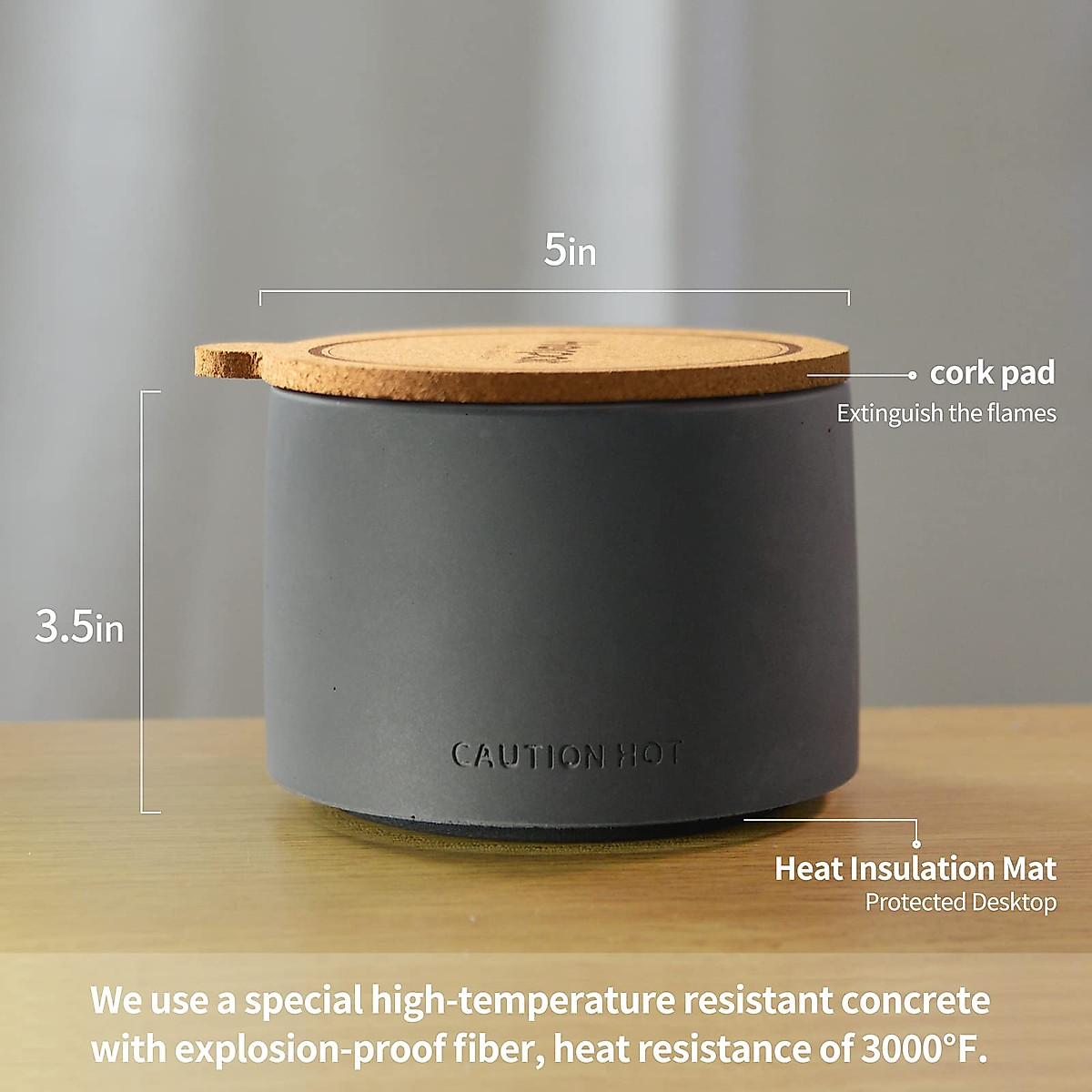 Tabletop Fire Pit,Mini Personal Fireplace,Table top Fireplace,Portable Ethanol Fireplace, Smores Maker,Rubbing Alcohol Concrete Fire Bowl Pot for Indoor and Outdoor use