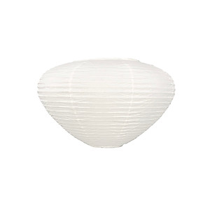 Henjjras Mushroom Paper Lampshade（17inch）, White Folding Lampshade,Interior Trim Lampshade,Paper Ceiling Lamp Shade