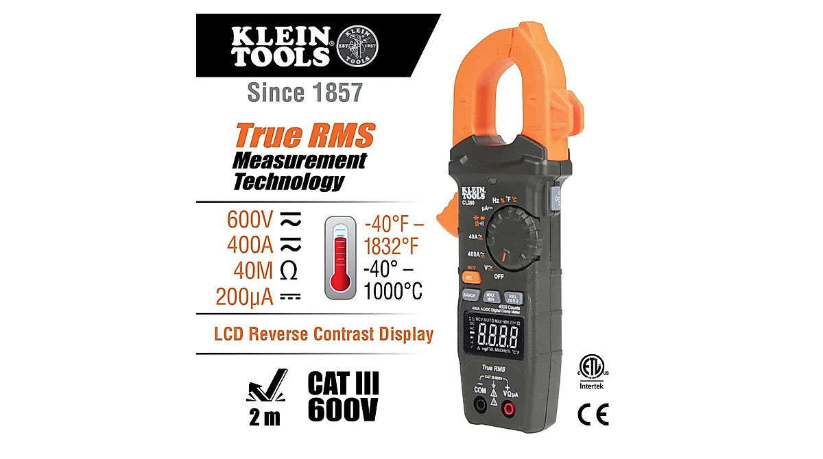 Klein Tools CL390 Digital Clamp Meter - Accurate & Versatile