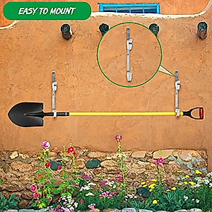 Coolrunner 4Pcs Pool Pole Hangers, Aluminum Pool Equipment Hooks with 8 Screws Pool Organizer Hooks Fence Holder for Pool Hose Skimmer Net Pool Brush Fishing Rod Gardening and Pool Supplies