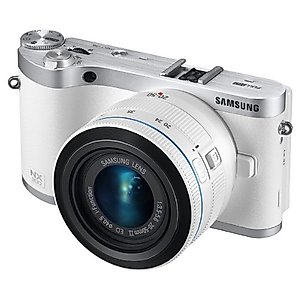 Samsung NX300 20.3MP CMOS Smart WiFi Mirrorless Digital Camera with 20-50mm Lens and 3.3" AMOLED Touch Screen (White)