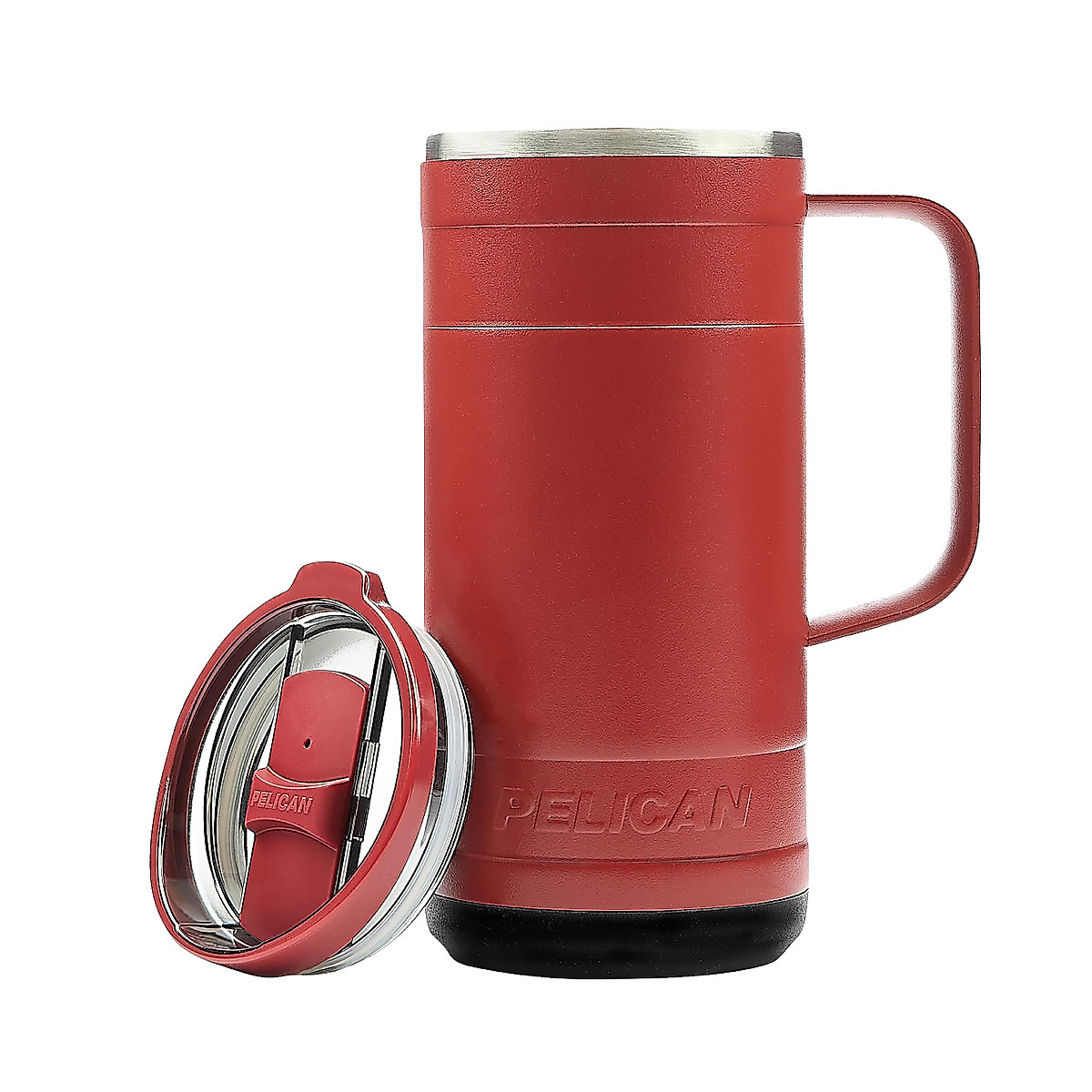 Pelican Hydration Pelican Ridge™ 18 oz Vacuum Insulated Tumbler - Recycled Stainless Steel Double Wall Travel with Dual Lid, Powder Coated Insulated Coffee Mug For Hot Cold Drinks, Brick