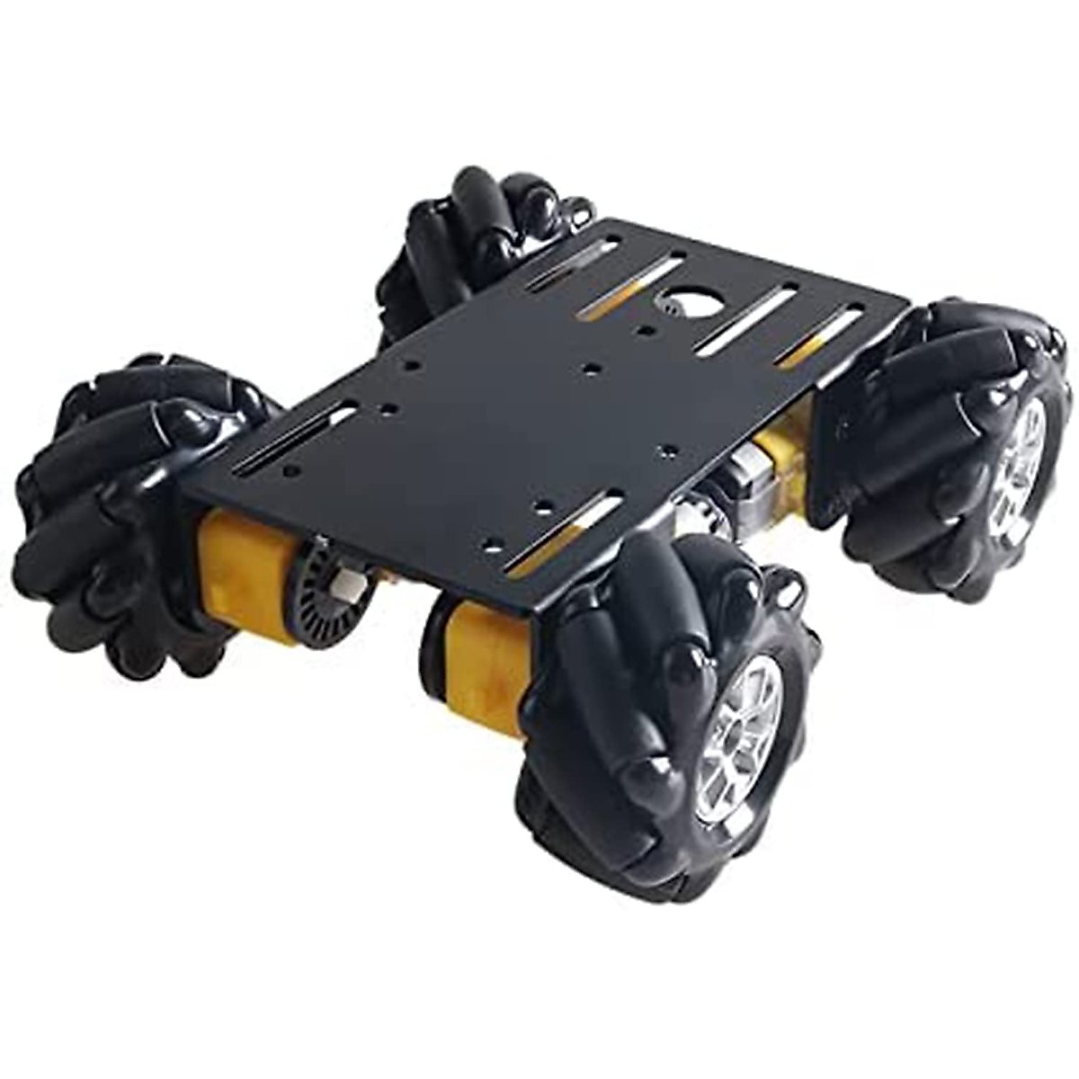 Professional 60mm Mecanum Wheel Car Chassis MC100 for Arduino/Raspberry pi/Micobit, Remote Control 4WD Metal Smart Robot Car Chassis Kit Omnidirectional Wheel with DC TT Motor DIY Toy AI ROS STEAM