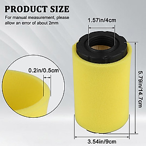 793569 793685 Air Filter for B&S 793569 4241 5415 John Deere GY21055 MIU11511 D110 E110 LA125 LA115 Craftsman YT3000 LT2000 793569 Husqvarna Ariens Troybilt MTD 17.5hp-21hp Engine Lawn Mower Tractor