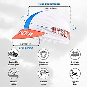 Hysenm 2 Pack Cycling Cap Helmet Liner Skull Cap for Men, Bike Hat Cycling Cap for Men Under Helmet Motorcycle Bicycle Caps Sweat Caps
