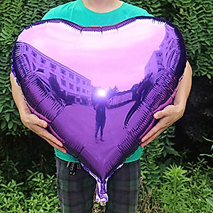 32 inch Big Pink red Heart Giant Balloon for Birthday Wedding Party Decoration Valentine's Day Heart foil Balloon Helium Inflatable (32 inch Heart Red)