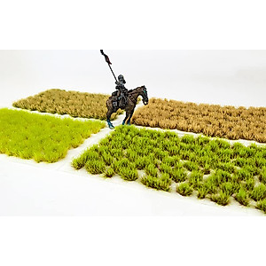 190 Pcs Static Grass Model Grass Tufts Railway Artificial Grass Miniature Grass Tuft Terrain Kit for DIY Model Railway Fairy Garden Diorama Scenery (Set A)
