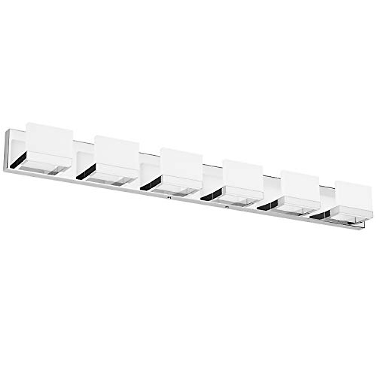 Tipace Modern 6 Lights LED Vanity Light for Bathroom Up and Down Chrome Bathroom Wall Light Fixtures Over Mirror(White Light 6000K)