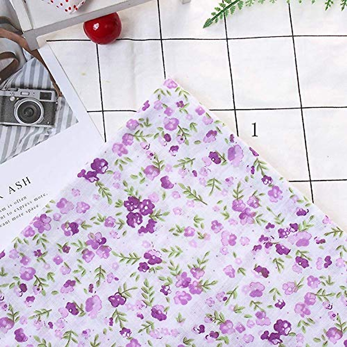 7pcs Different Pattern Patchwork Fabric 100% Cotton Batiks Sewing Scrapbooking Quilting Artcraft for Sewing Craft Cloth DIY Wallet Cushion Cover(5050cm)