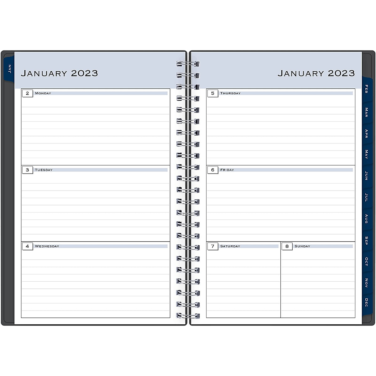 Blue Sky 2023 Weekly and Monthly Planner, January - December, 5" x 8", Flexible Cover, Wirebound, Passages (100010-23)