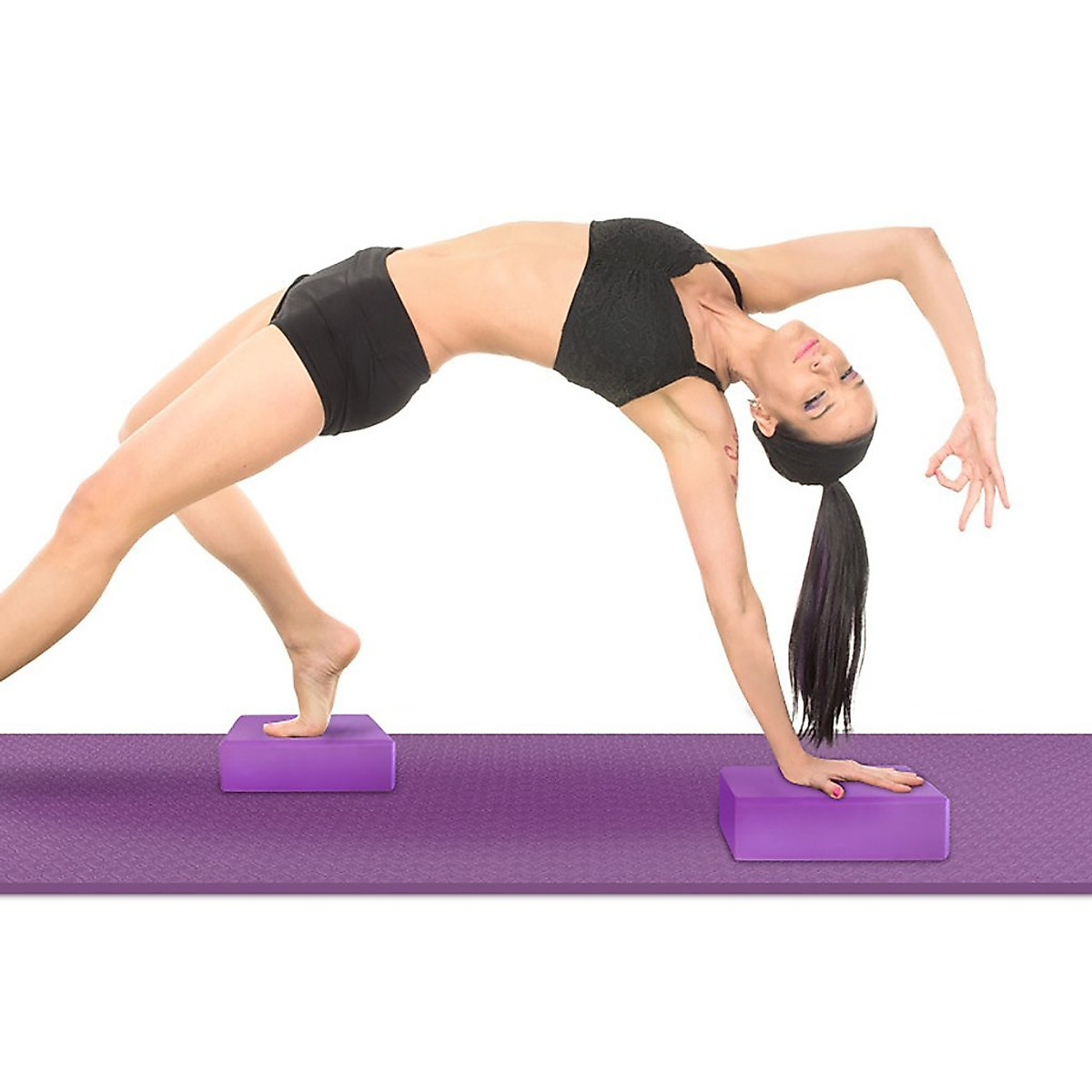 DreamHigh Yoga Block Brick Foam Sport Health Home Exercise Gym Tools 2pcs Pink