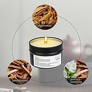 Flower & Wood Scented Candles Gift Set of 7 & 6 Pack Bulk