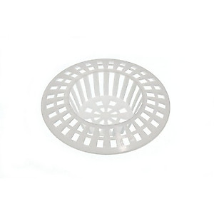 One Stop DIY 2 x BASIN BATH SINK STRAINERS ANTI CLOG HAIR WASTE TRAP WHITE 60MM NEW