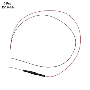 uxcell 10pcs Prewired 0805 Warm White Surface Mounted Devices LED Light Emitting Diode - DC 6-18V Micro Wired Soldered Mini LED Lights with Resistor