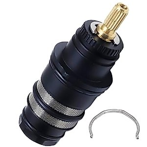 Thermostatic Shower Cartridge Replacement Parts Kit Compatible with Hansgrohe 98282000, Shower Bathroom Faucet Thermostatic Filter Vavle Core Chrome