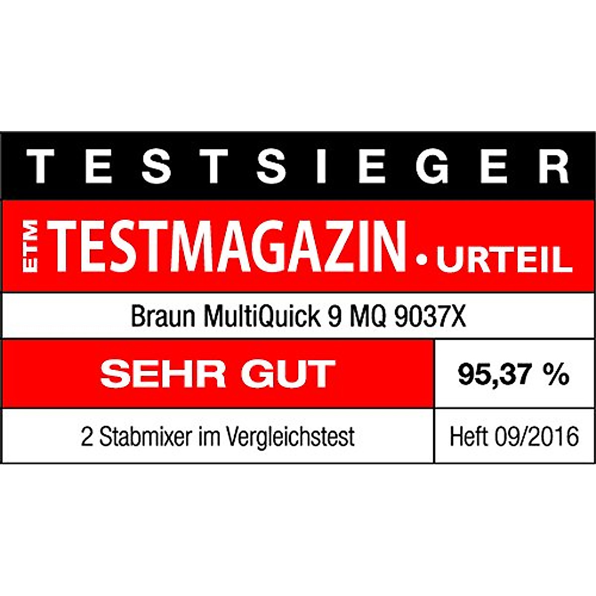 Braun MQ9037X Electric Hand Blender, Small, Black