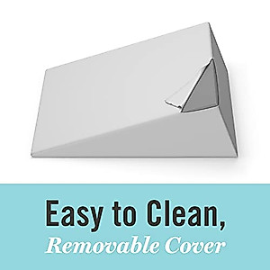 Martha Stewart Triangle Bed Wedge Cushion Pillow for Leg & Back Elevation, Sleeping & Sitting Up in