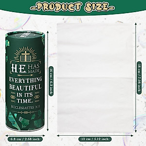 PerKoop 8 Pcs Car Tissue Holder Christian Verses Cylinder Boxes with Facial Tissue Bulk Religious Disposable Round Bible Napkins for Women Teacher Prayer Nurse Holiday Church Supplies Gifts