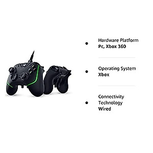 Razer Wolverine V2 Chroma Wired Gaming Controller for Xbox Series X|S, Xbox One, PC: RGB Lighting - Remappable Buttons & Triggers - Mecha-Tactile Action Buttons & D-Pad - Trigger Stop-Switches - Black (Renewed)