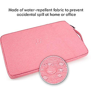 Graphics Drawing Tablet Carrying Case Sleeve for XP-Pen Deco 01 V2, Artist 12 Pro, Huion H610 Pro, Wacom Cintiq Pro 13, VEIKK A30 A50 (Pink)