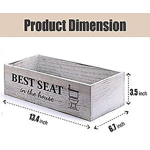 CuffUp Bathroom Decor Box, Toilet Paper Basket 2 Sides Signs Farmhouse Bathroom Basket Toilet Basket Tank Topper Rustic Farmhouse Home Decor for Livingroom Kitchen (One Box)