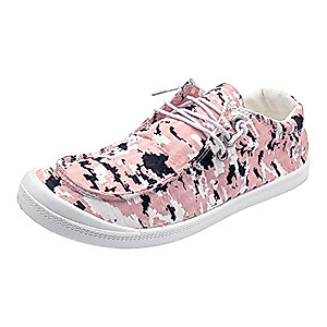 Women Shoes Casual Shoes Non Positioning Tie Dye Printing Sports Shoes Canvas Fashion Casual Shoes Women Shoes for Work Casual Heels Pink