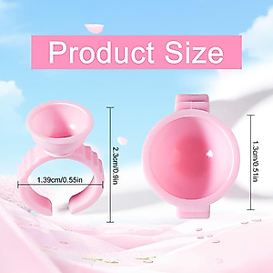 NXJ INFILILA Glue Rings, 300PCS Glue Rings for Eyelash Extensions, Disposable Lash Glue Rings Cup for Eyelash Extension Supplies, Lash Glue Holder Pigment Rings for Lash Supplies