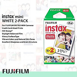 Fujifilm Instax Mini 11 Instant Film Camera, Fuji Instax Mini Film 10 Sheets, Color Frames for Mini Prints, Gift Bundle (Purple - 2)