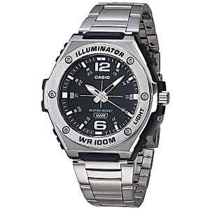 Casio Illuminator Men's Quartz 100M Water Resistant 3-Year Battery Watch MWA100HD-1AV