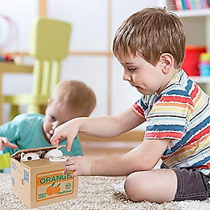 Kids Piggy Bank, Cat Kitty Stealing Coin Piggy Bank Bank Funny Toys and Gifts for Boys and Girls 3+ Years Old