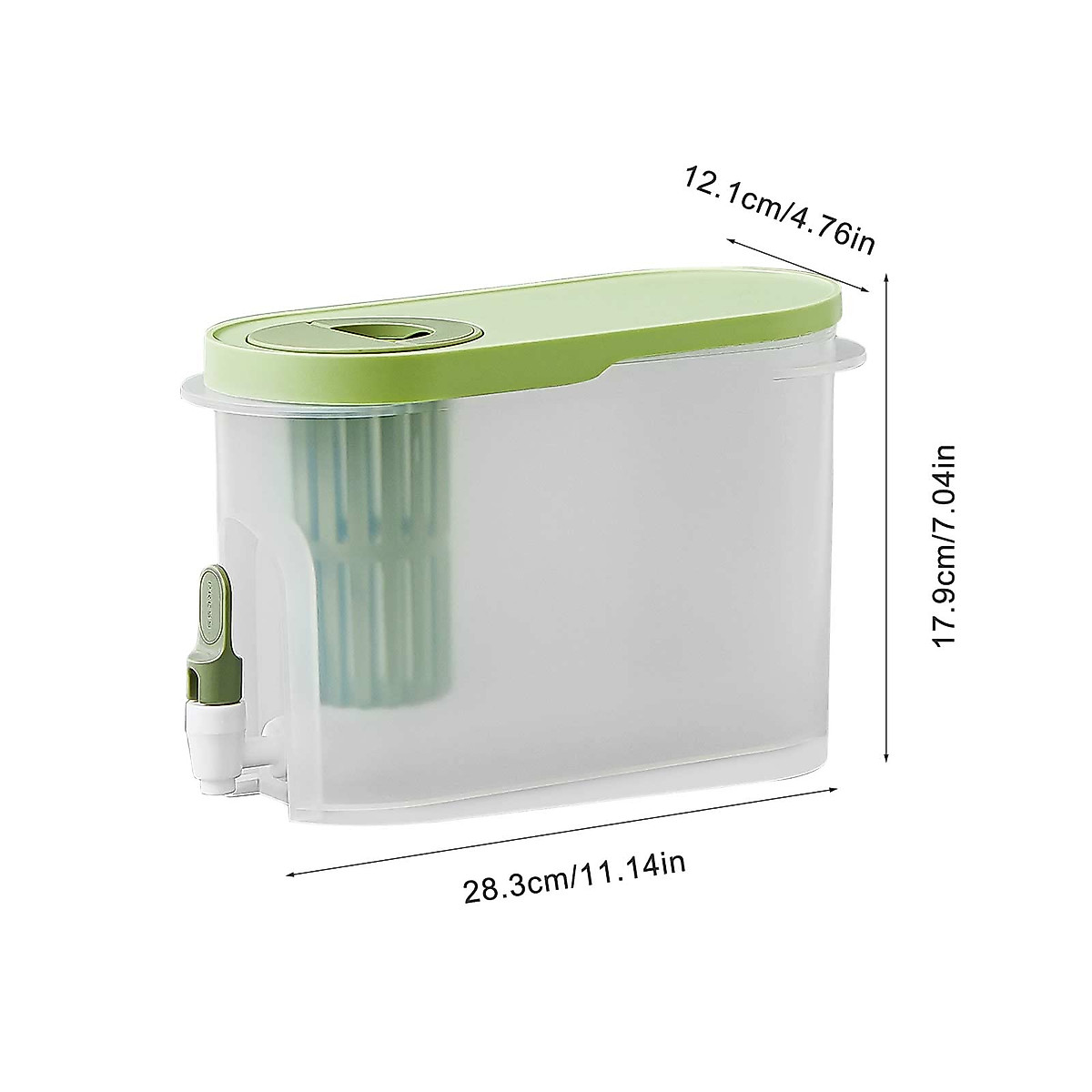 ZWMBYN Iced Drink Dispenser,1Gallon Refrigerator Cold Iced Beverage Dispenser with Spigot,Fruit Teapot Lemonade Milk Bucket Water Dispense for Kitchen Home Party Bar