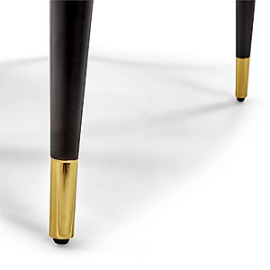 Elle Decor Clementine Mid-Century Modern Living Room Furniture Collection, Oval Coffee Table, Cocoa 39.37 in x 19.69 in x 15.75 in