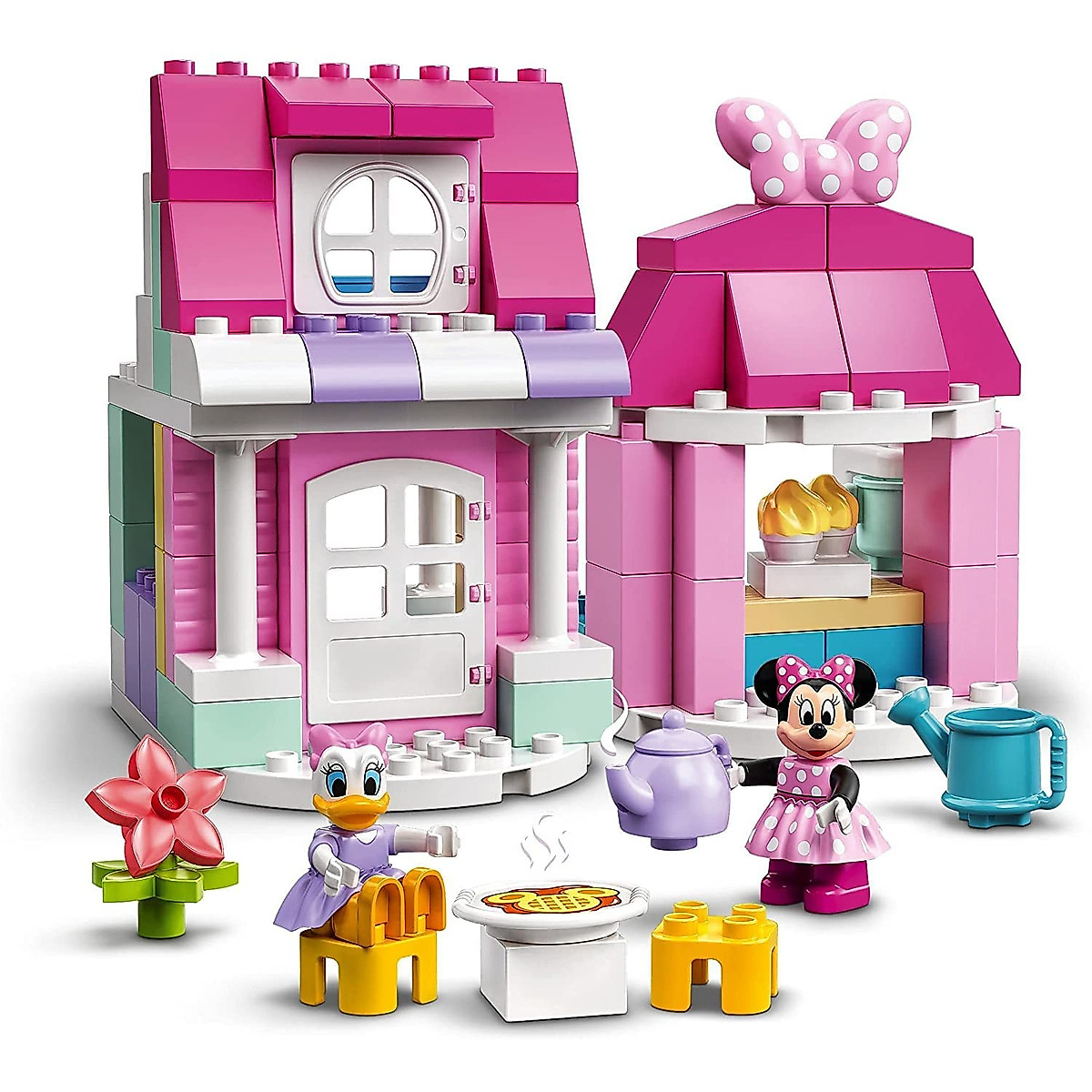 LEGO DUPLO Disney Minnie’s House and Café 10942 Dollhouse Building Toy for Kids with Minnie Mouse and Daisy Duck; New 2021 (91 Pieces)