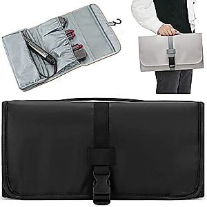 Ferbao Storage Bag for Dyson Airwrap Styler Accessories Hanging Travel Protective Case for HD01 HD03 Hair Dryer (Black)