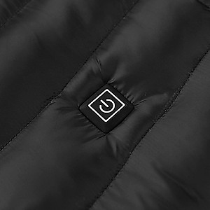 TGAJBL Kids Heated Jacket with Hood, Boys Girls Winter Hooded Coats Waterproof Windproof Heated Vest, USB Charging Electric Body Warmer Down Jacket for Outdoor Cycling Hiking 4-15Years