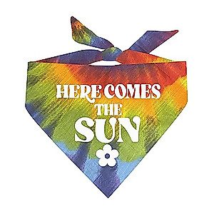 Here Comes The Sun Summer Dog Bandana (Sunset Tie Dye, OS 779)