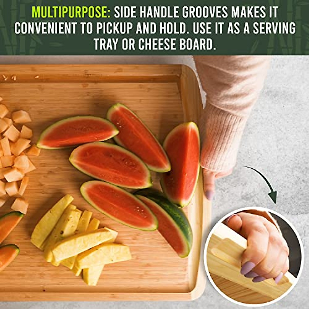 30 x 20 Bamboo Extra Large Cutting Board - Wooden Stove Top Cover Noodle Board - Meat Cutting Board for BBQ - Turkey Carving Board - Extra Large Charcuterie Board - Over the Sink Cutting Board