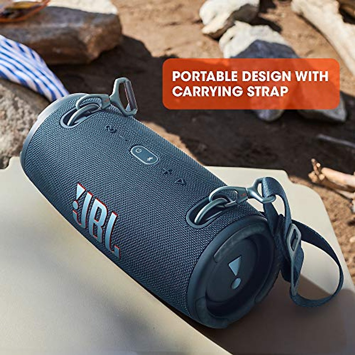 JBL Xtreme 3 - Portable Bluetooth Speaker, powerful sound and deep bass, IP67 waterproof, 15 hours of playtime, powerbank, PartyBoost for multi-speaker pairing (Blue)