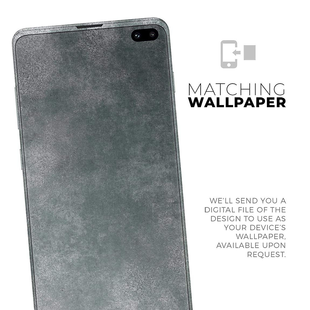 DesignSkinz Distressed Silver Texture v12 Protective Vinyl Decal Wrap Skin Cover Compatible with The Samsung Galaxy S20 (Screen Trim & Back Glass Skin)