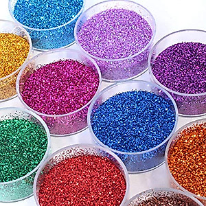 Fine Glitter 24 Colors Craft Glitter for Resin Makeup for Body Nail Face Hair Eyeshadow Lip Gloss Making