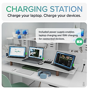 Plugable Thunderbolt 4 Hub, Data, Video, and Power on All Ports - 40 Gbps, USB-C to 4K HDMI Adapter, Laptop Charging, Compatible with Mac, Windows, Thunderbolt 4, USB4, Thunderbolt 3, USB-C Devices